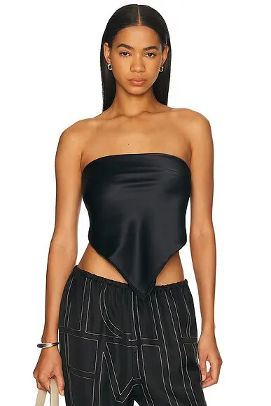 EAVES Paola Silk Scarf - Black