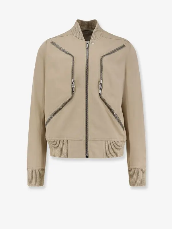 Rick Owens Heizer Flight Organic Cotton Jacket - Beige