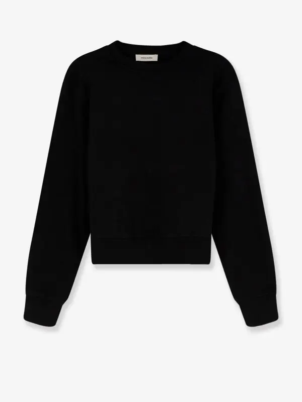 ENTIRE STUDIOS Cotton Crewneck Sweatshirt - Black