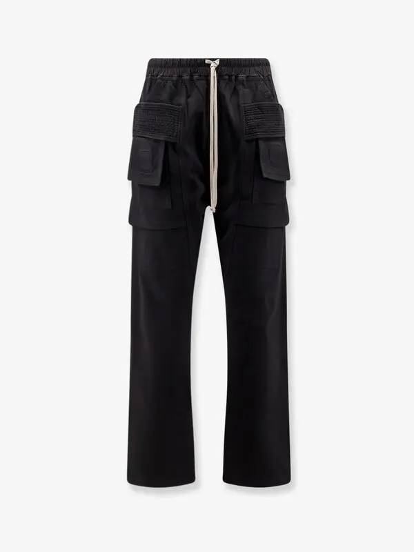 Rick Owens Cotton Trousers - Black