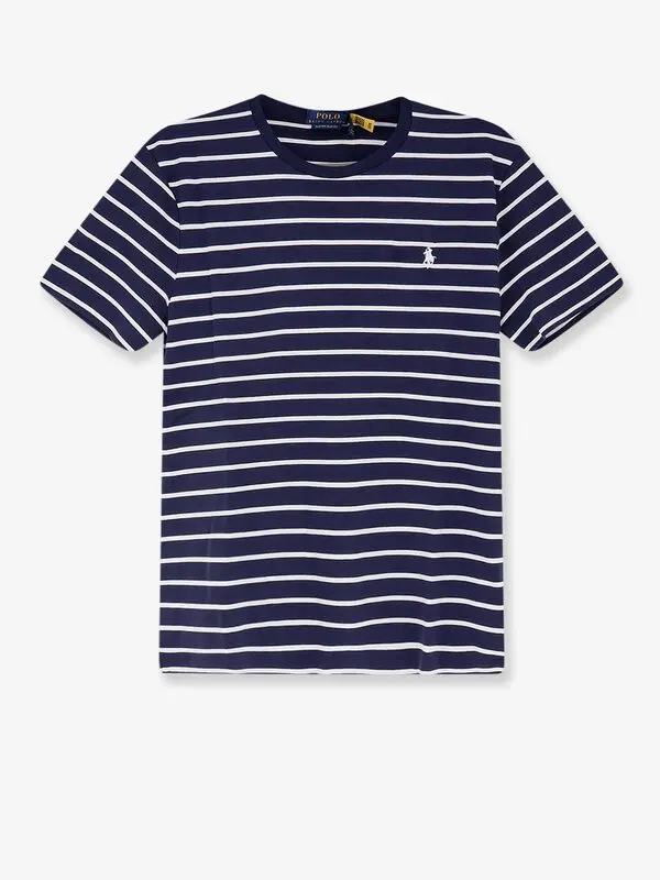 Polo Ralph Lauren Cotton Tshirt With Striped Pattern