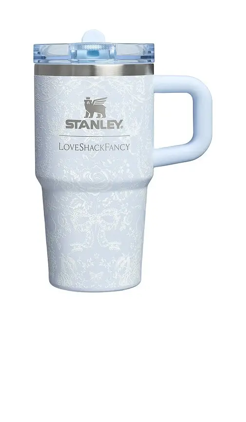 STANLEY X Loveshackfancy The Quencher Protour Flip Straw Tumbler 20oz In Baby Blue - Toscana Toile Alpine Blue