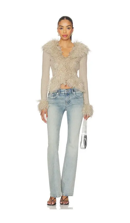 I.AM.GIA Cressida Faux Fur Trimmed Sweater - Neutral