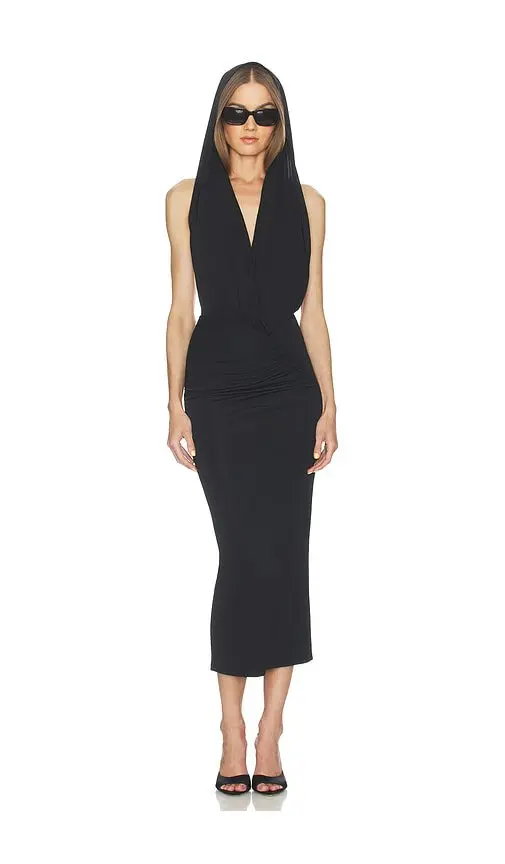 Andamane Annie Hooded Dress - Black