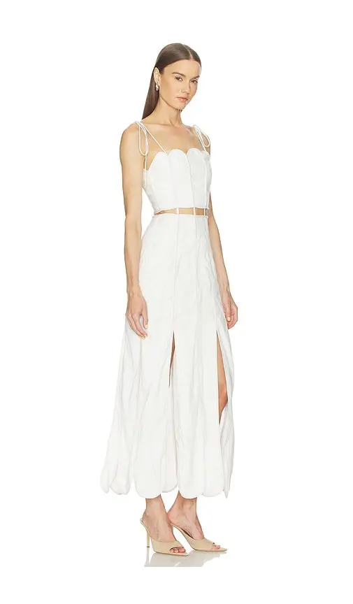 Azulu Malta Dress With Scalloped Neckline And Waist Cut-out Detail