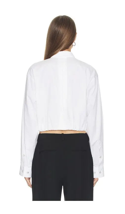 Helmut Lang Cropped Gathered Shirt