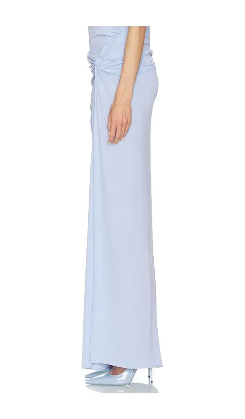 Andamane Zohra Twist Detail Maxi Skirt - Cielo