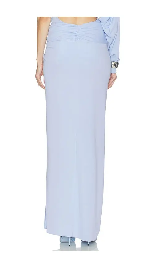 Andamane Zohra Twist Detail Maxi Skirt - Cielo