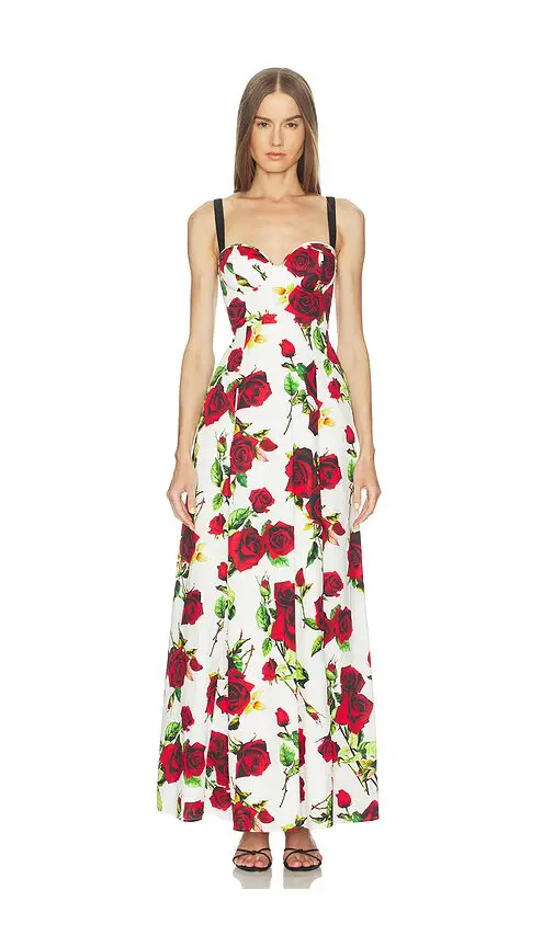 L'Agence Sutton Bdd Strap Maxi Dress