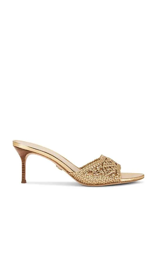 Veronica Beard Tia Macrame Sandal - Pale Gold