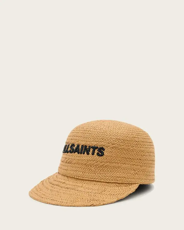 ALLSAINTS Mila Straw Baseball Cap - Brown