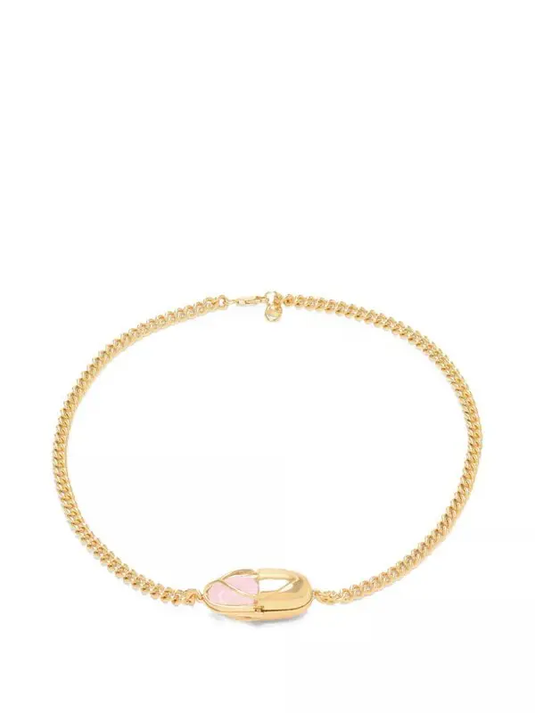CAPSULE ELEVEN Crystal Pink Quartz Necklace - Gold