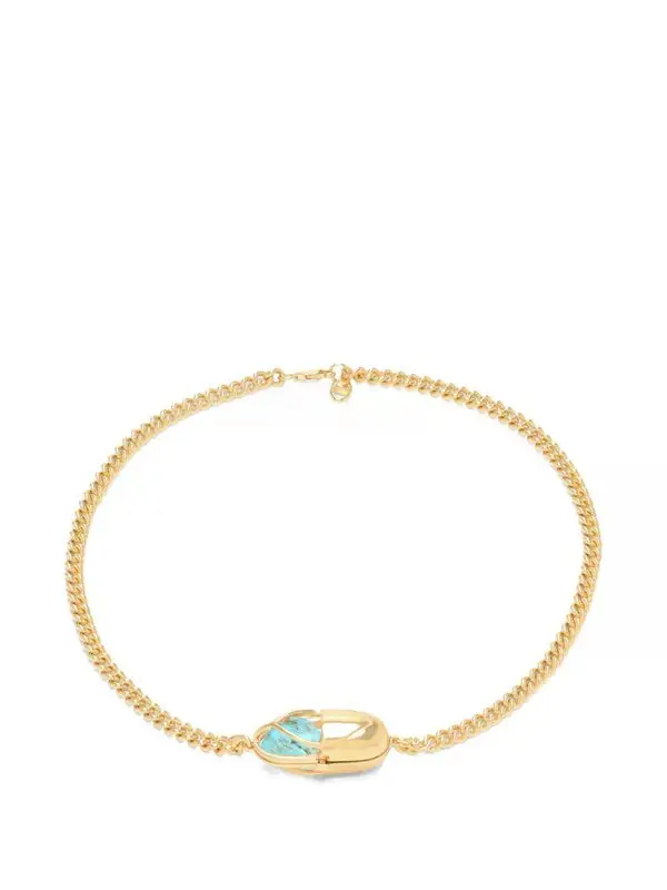 CAPSULE ELEVEN Crystal Turquoise Necklace - Gold