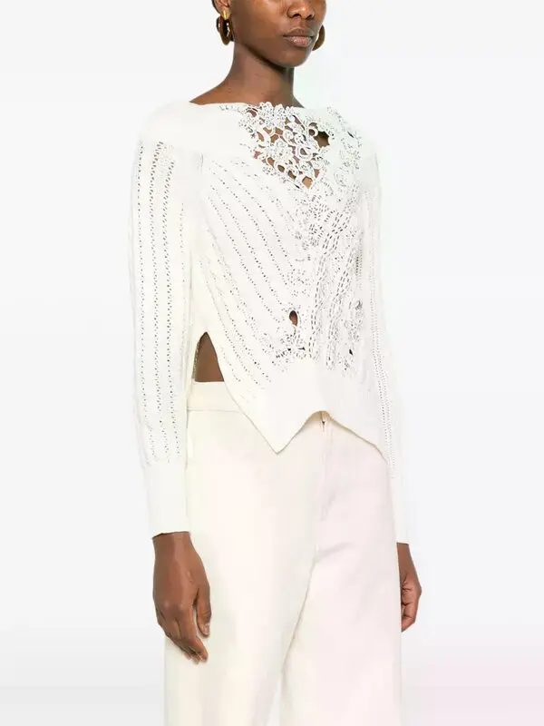 Ermanno Scervino Lace-detail Sweater