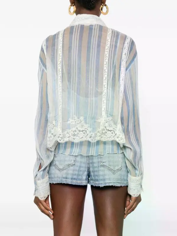 Ermanno Scervino Striped Lace Shirt