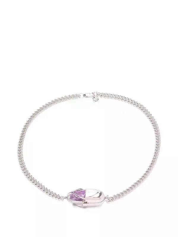 CAPSULE ELEVEN Capsule Crystal Amethyst Necklace - Silver