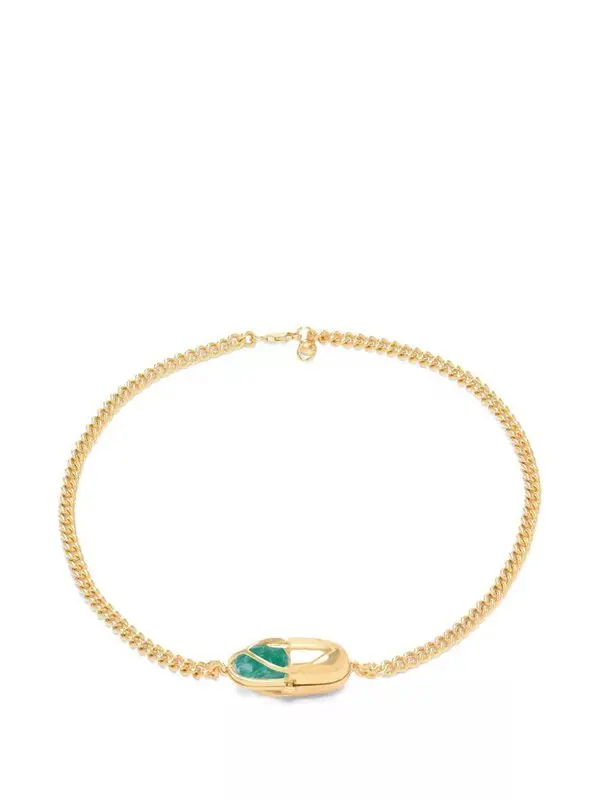 CAPSULE ELEVEN Crystal Onyx Necklace - Gold