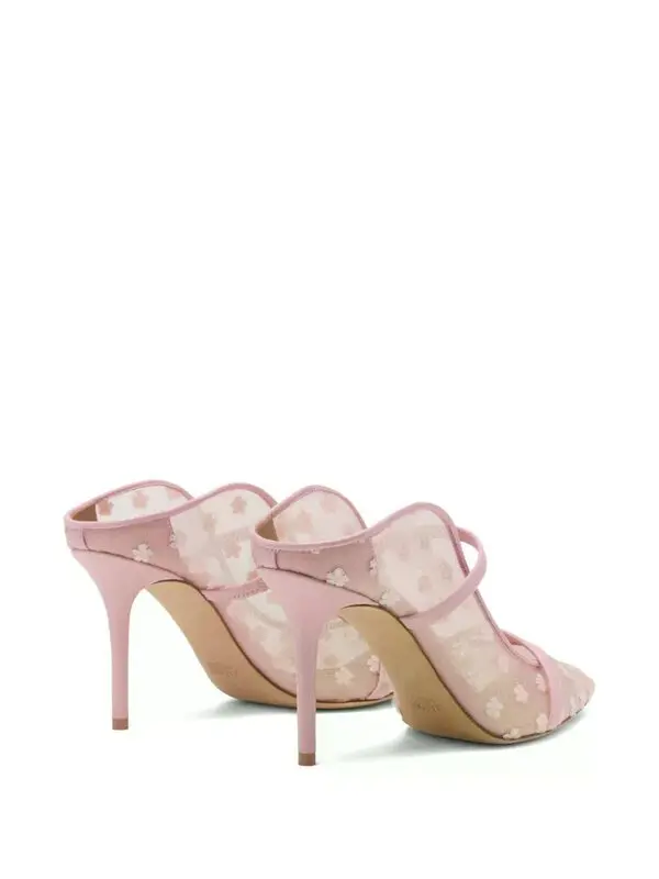 MALONE SOULIERS Maureen Floral-embroidered Mules
