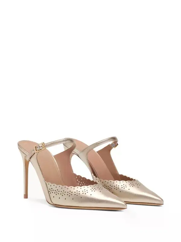 MALONE SOULIERS Bardot Broderie-detail Mules