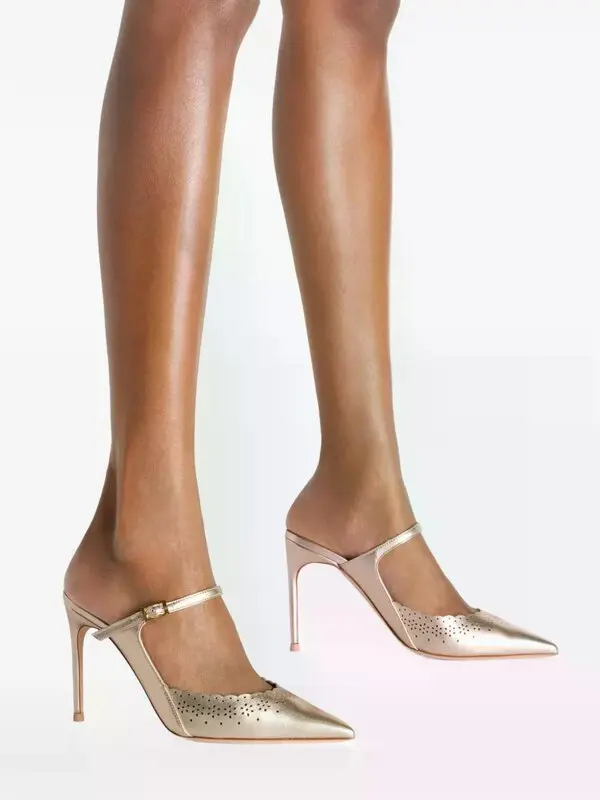 MALONE SOULIERS Bardot Broderie-detail Mules