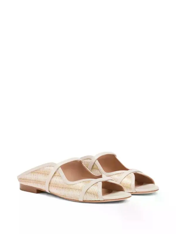MALONE SOULIERS Norah Raffia Sandals - Neutrals