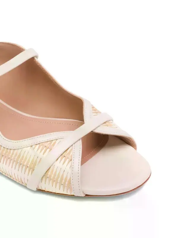 MALONE SOULIERS Norah Raffia Sandals - Neutrals
