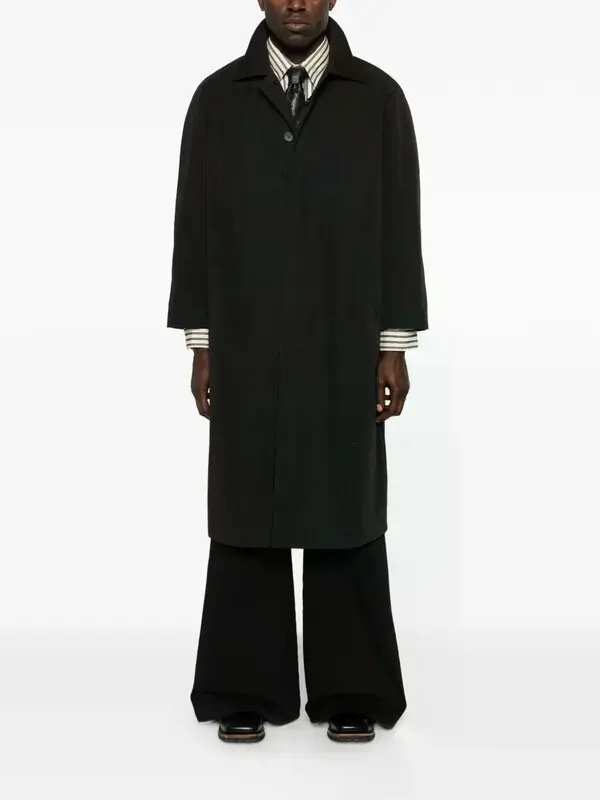 DUNST Buttoned Coat - Black
