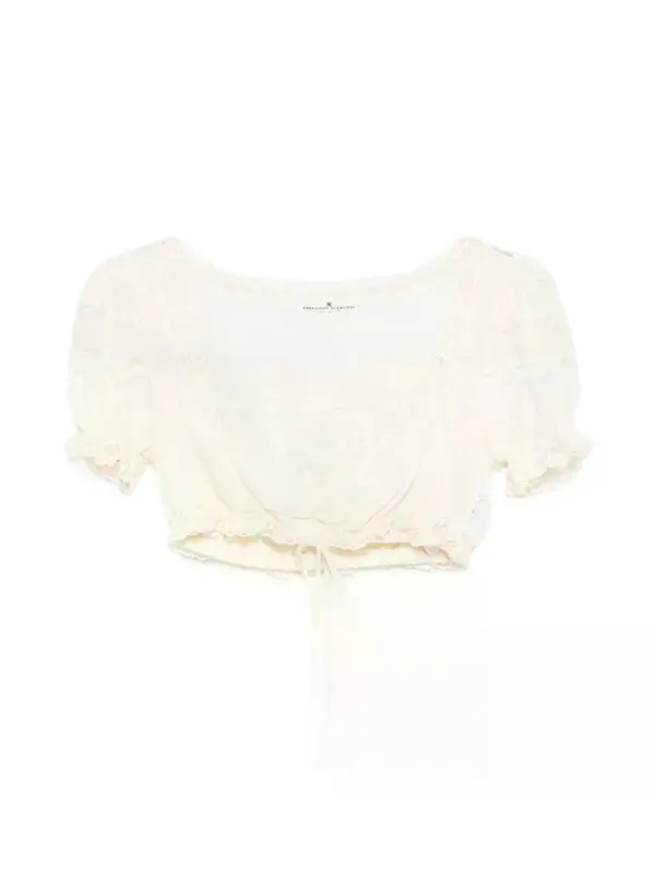 Ermanno Scervino Drawstring Top - Neutrals
