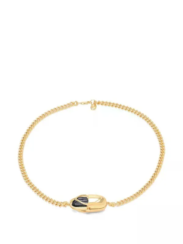 CAPSULE ELEVEN Capsule Crystal Black Tourmaline Necklace - Gold