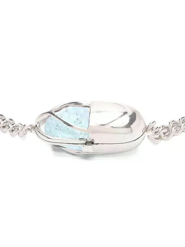 CAPSULE ELEVEN Capsule Crystal Aquamarine Necklace - Silver