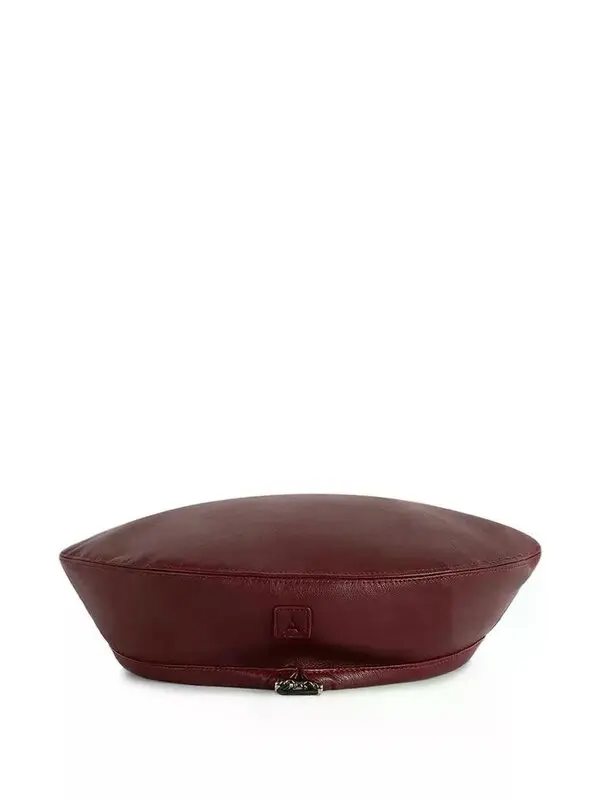 Manière De Voir Anya Faux-leather Beret - Red