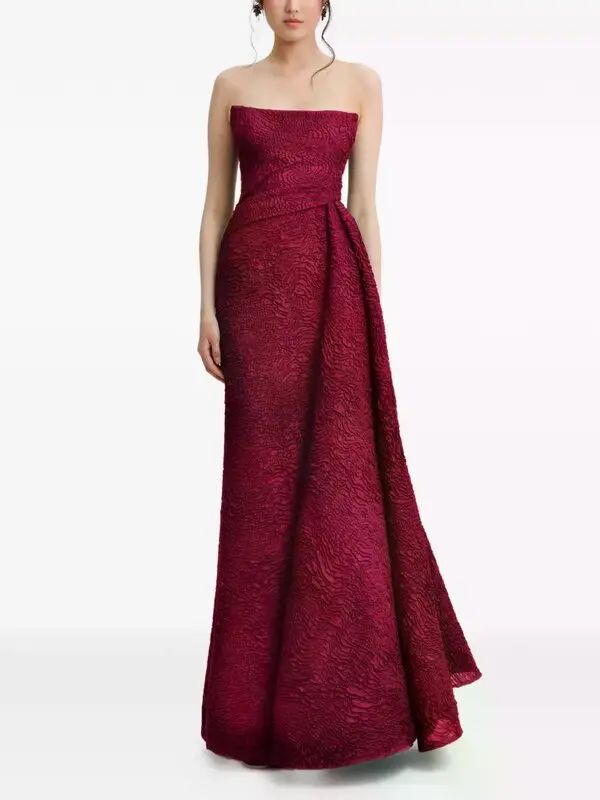 GEMY MAALOUF Strapless Draped Maxi Dress