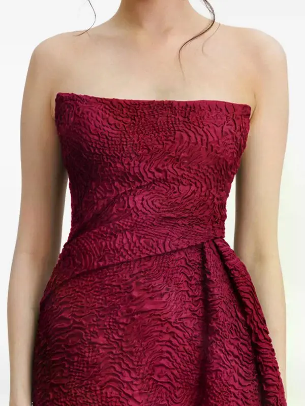 GEMY MAALOUF Strapless Draped Maxi Dress