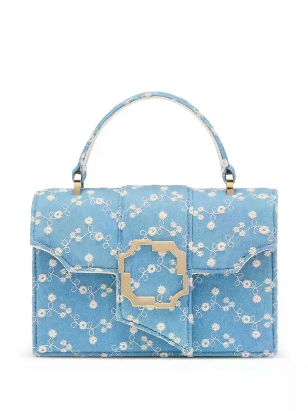MALONE SOULIERS Floral-printed Mini Handbag With Buckle Detail - Blue