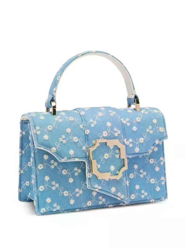 MALONE SOULIERS Floral-printed Mini Handbag With Buckle Detail - Blue