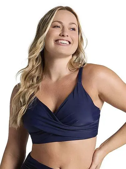 Victoria's Secret Leonisa Shapewear Criss-cross Tie-back Bikini Top - Blue