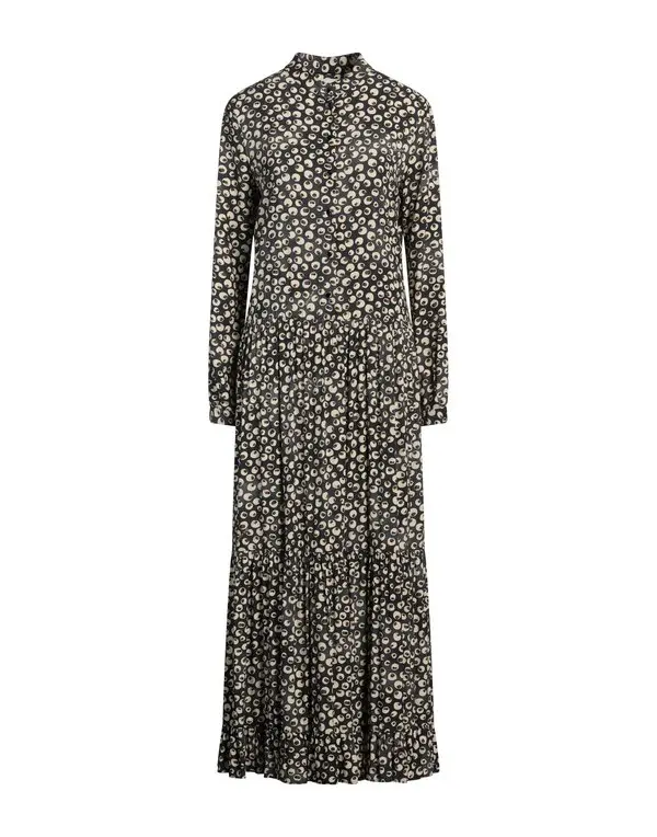 ALESSIA SANTI Polka-dot Maxi Shirt Dress