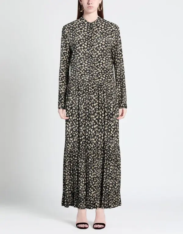 ALESSIA SANTI Polka-dot Maxi Shirt Dress