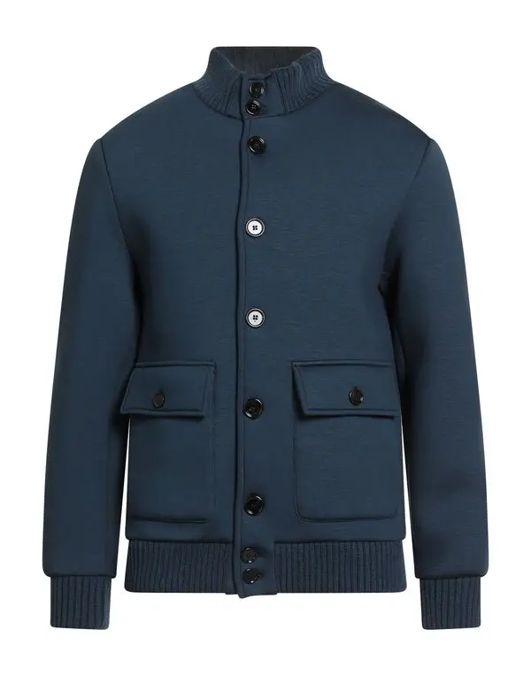 DONDUP Casual Jacket With Knitted Trims