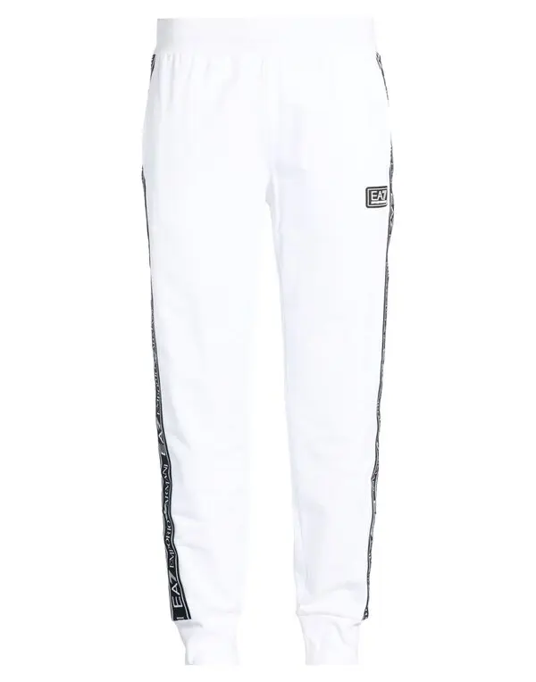 EA7 Pants Size Cotton, Elastane, Polyester, Polyamide - White