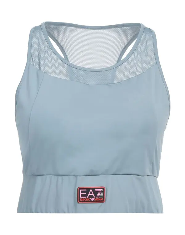 EA7 Top Size Polyester, Elastane - Light Blue