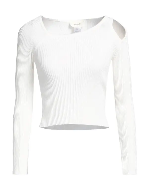 VICOLO Long Sleeve Ribbed Knit Top