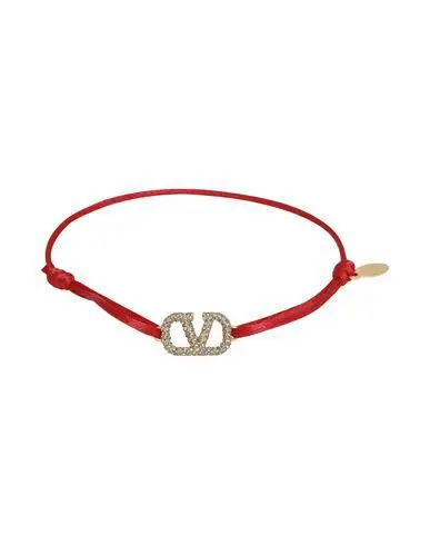 Valentino Garavani Bracelet With Crystals And Logo - Red