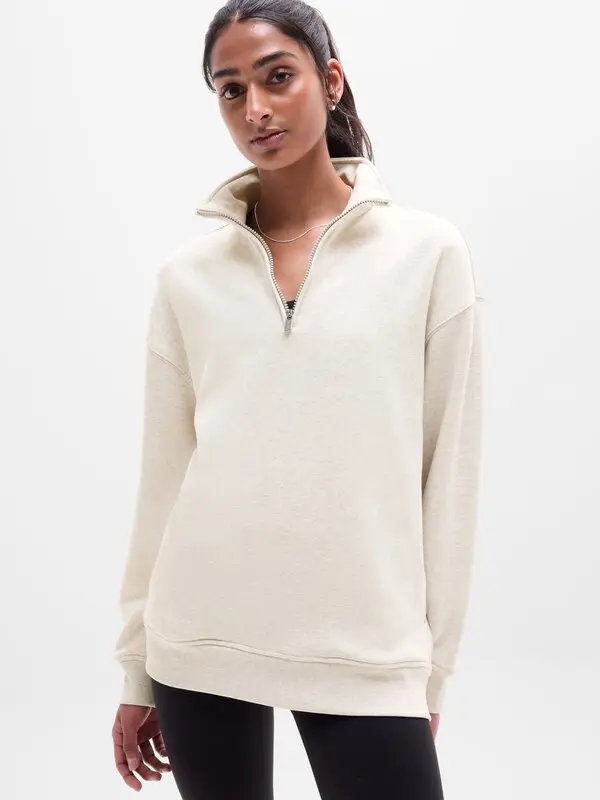 Athleta Heavyweight Terry 1/4 Zip Sweatshirt