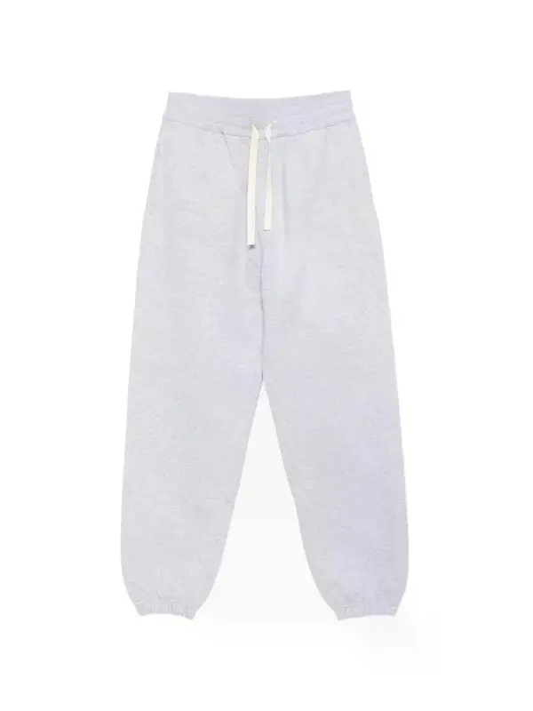 JIL SANDER Logo-embroidered Drawstring Trousers - Grey