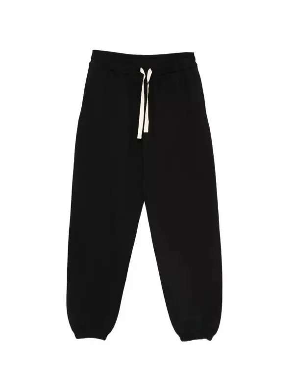JIL SANDER Logo-embroidered Drawstring Trousers - Black