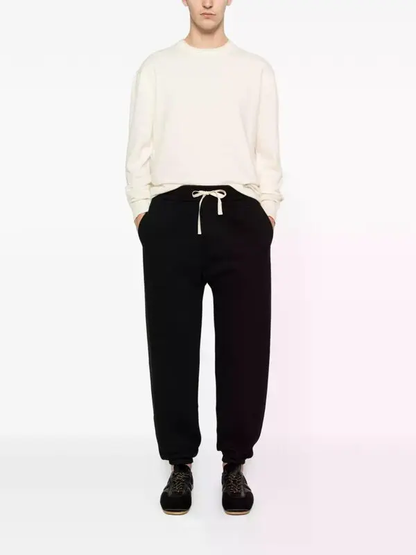 JIL SANDER Logo-embroidered Drawstring Trousers - Black