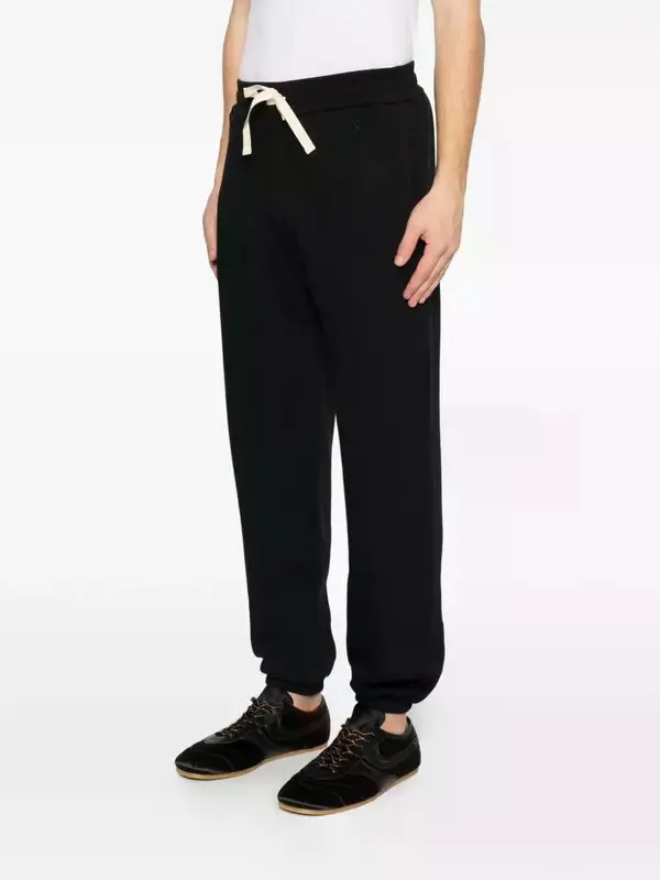 JIL SANDER Logo-embroidered Drawstring Trousers - Black