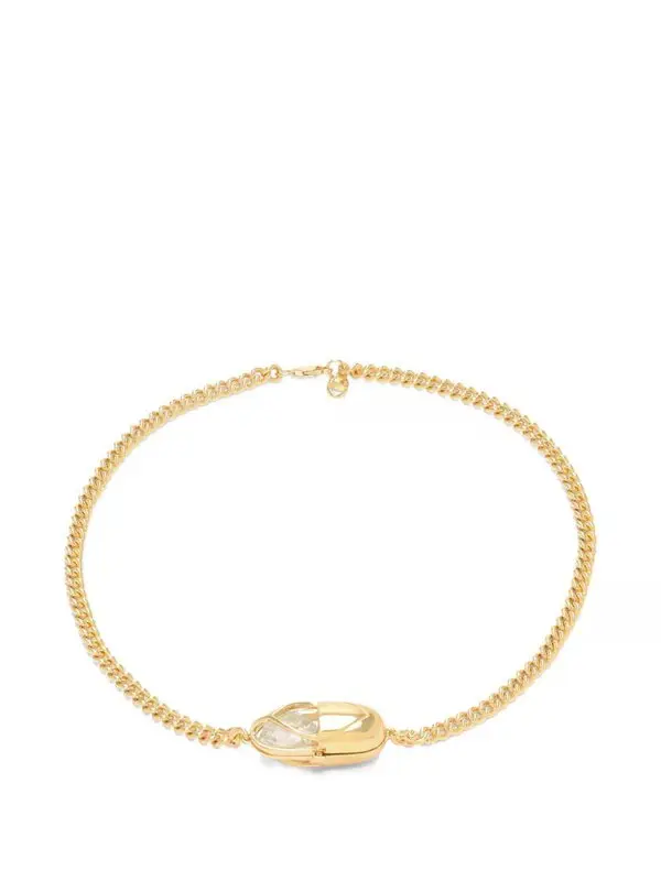 CAPSULE ELEVEN Crystal Green Amethyst Necklace - Gold