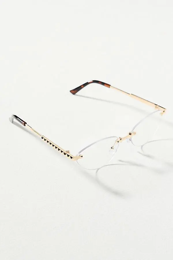 Anthropologie Slim Oval Blue Light Readers